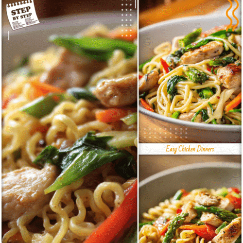 Healthy Chicken Roman Noodles Dinner