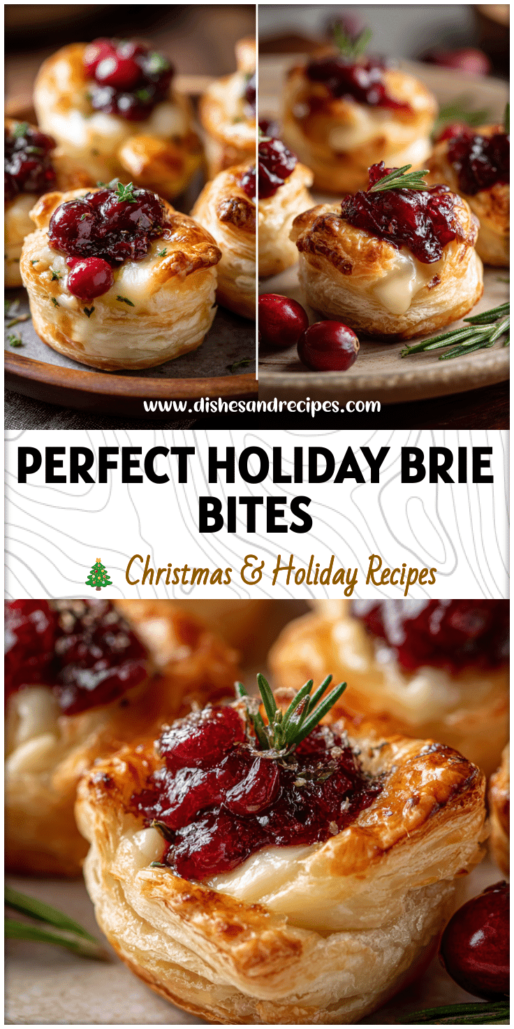 Festive Cranberry Brie Bites with Puff Pastry – Easy Holiday Appetizer