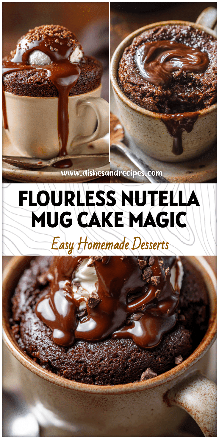 Flourless Chocolate Nutella Mug Cake in 5 Minutes – Easy No-Flour Recipe