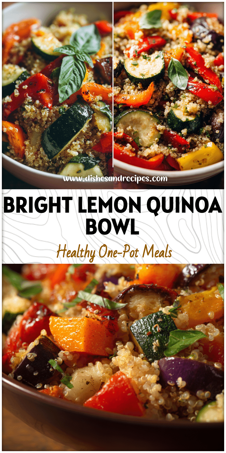 Fresh Roasted Vegetable Quinoa Salad with Zesty Lemon-Basil Dressing