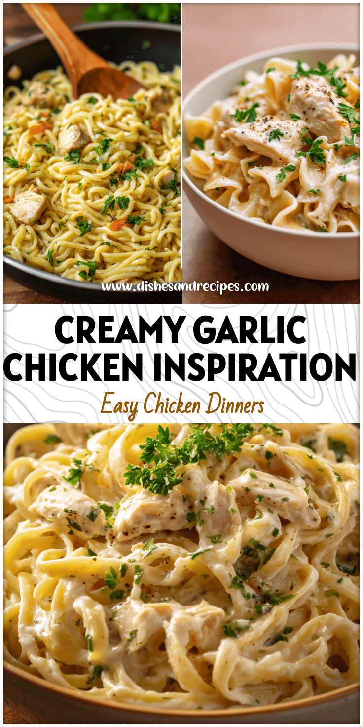 Healthy Creamy Chicken and Garlic Noodles Recipe Inspiration