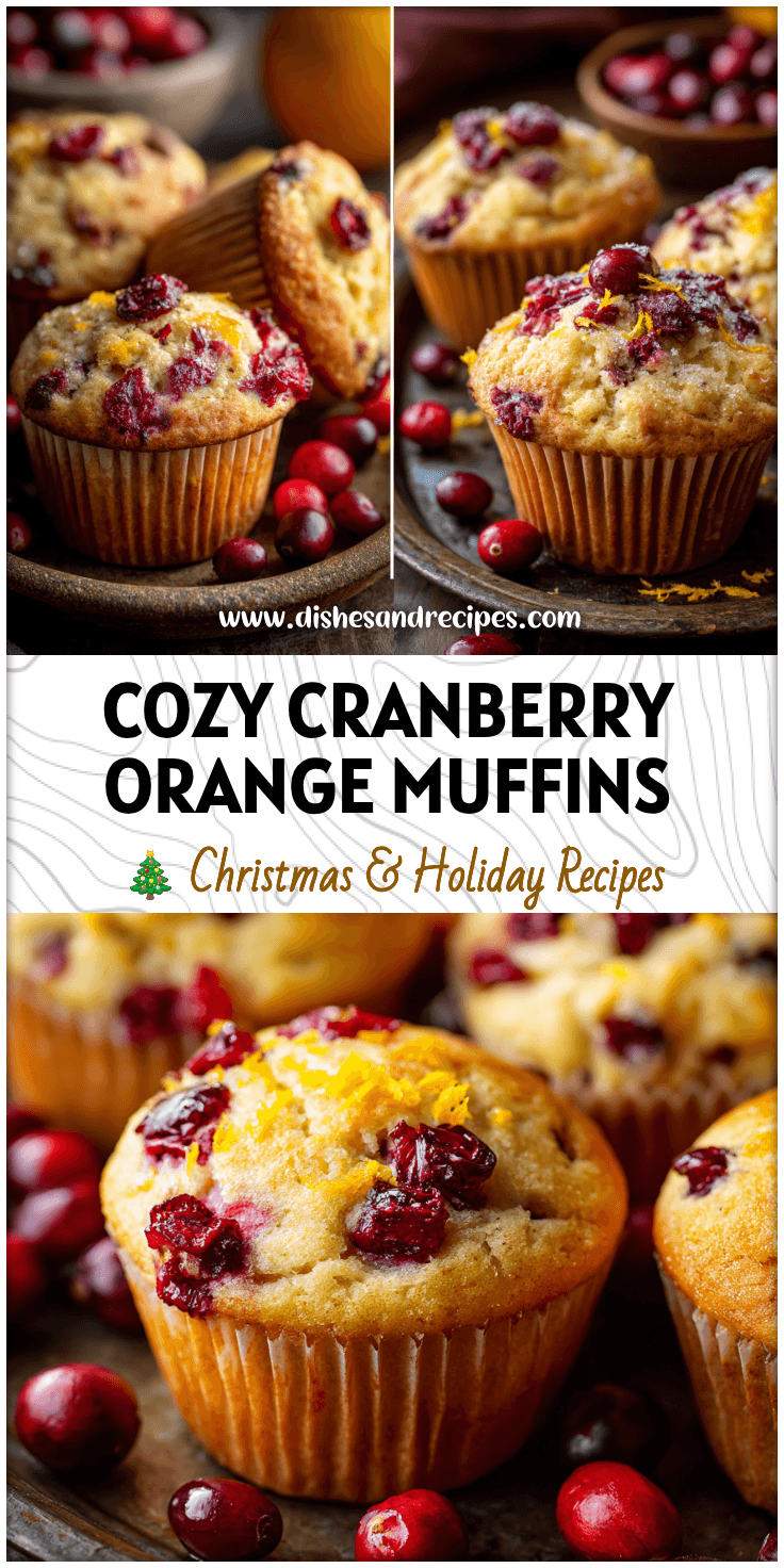 Bakery-Style Cranberry Orange Muffins With Fresh Cranberries