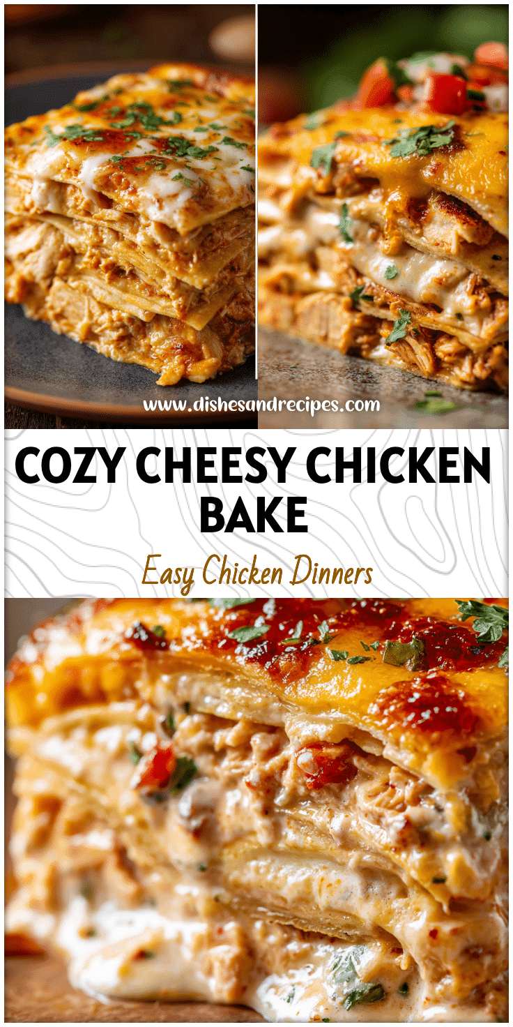 Cheesy Holiday Chicken Tortilla Bake – Creamy Chicken Casserole Comfort