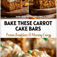Easter Carrot Cake Breakfast Bars – Homemade Spring Dessert Treats