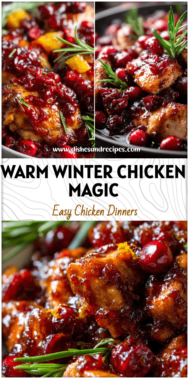 Festive Cranberry Orange Chicken – A Cozy Winter Dinner Favorite