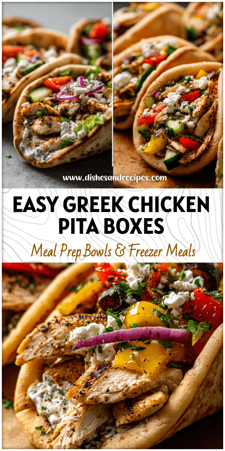 Greek Chicken Pita Boxes – Easy Healthy Gyro Meal Prep