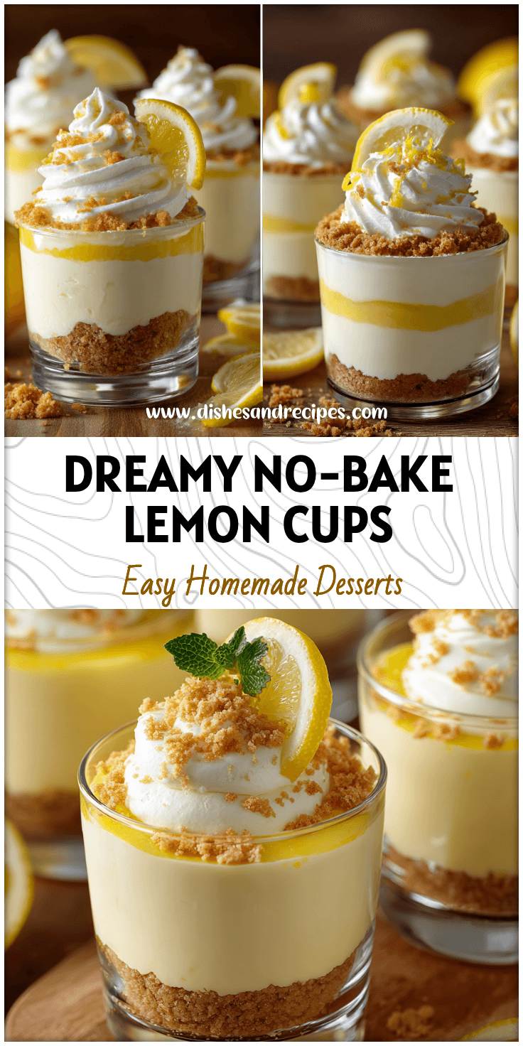 No-Bake Lemon Cheesecake Cups – Creamy Lemon Desserts In A Cup