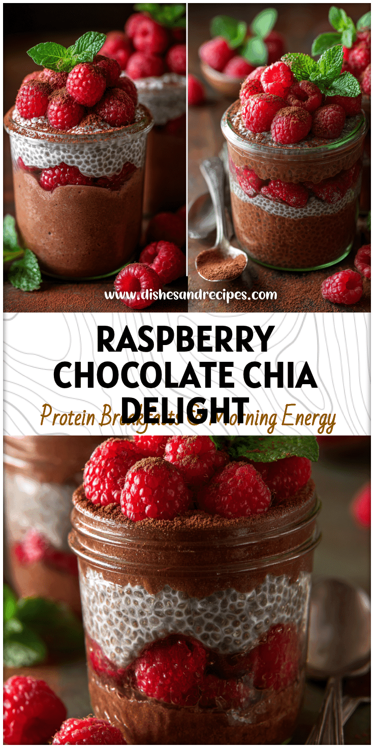 Raspberry Chocolate Chia Pudding Delight in a Jar