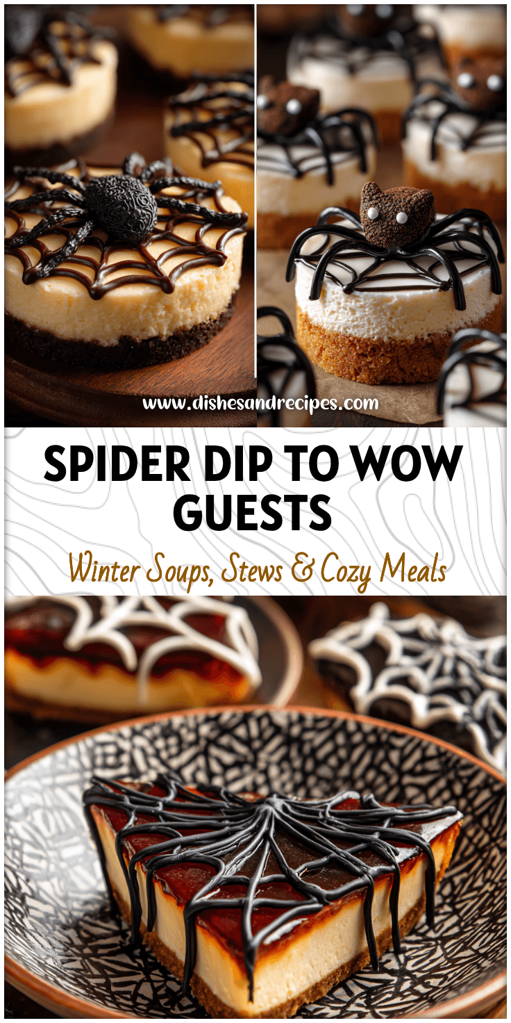 Spooky Spider Cheesecake Dip – Fun Halloween Shaped Food