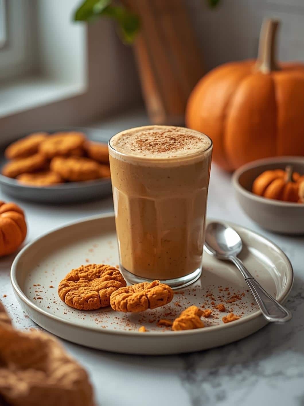 Healthy Pumpkin Protein Smoothie for Fall