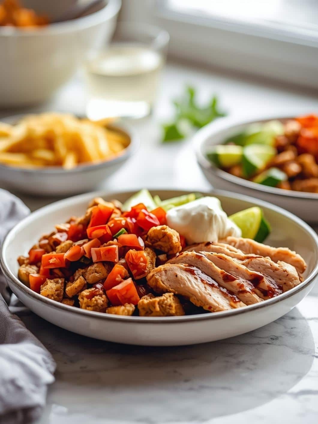 Easy Crockpot Chicken Burrito Bowls for Healthy Meal Prep