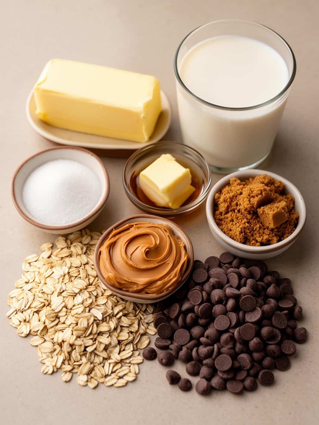 Easy No-Bake Oatmeal Cookie Bars with Chocolate