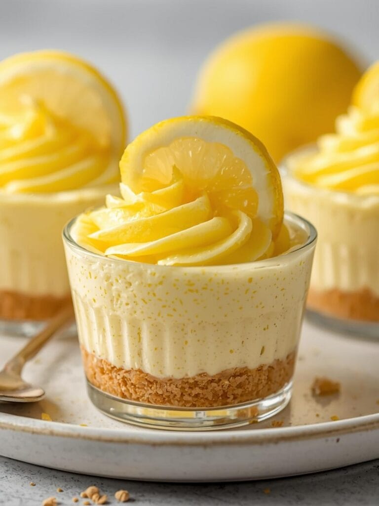 No-Bake Lemon Cheesecake Cups: Easy & Refreshing Dessert